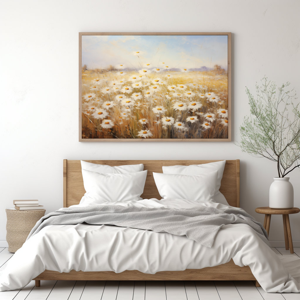 Daisy Field Painting, Printable Daisies Wall Art, Impressionist Daisy ...