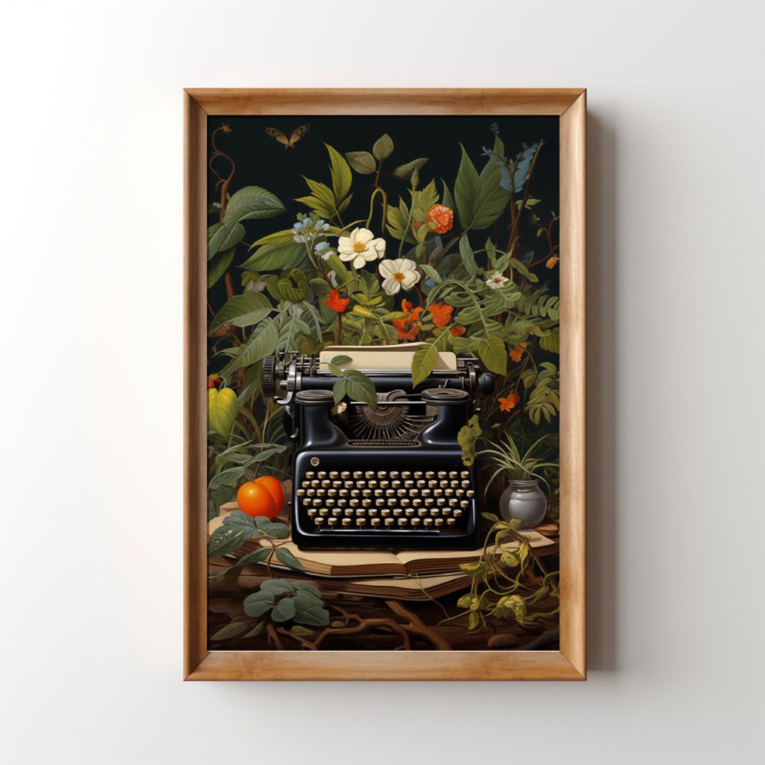 Moody Typewriter Print, Printable Vintage Dark Academia Wall Art ...
