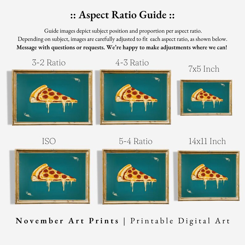 Retro Pizza Print, Printable Pizza Wall Art, Retro Pepperoni Slice ...