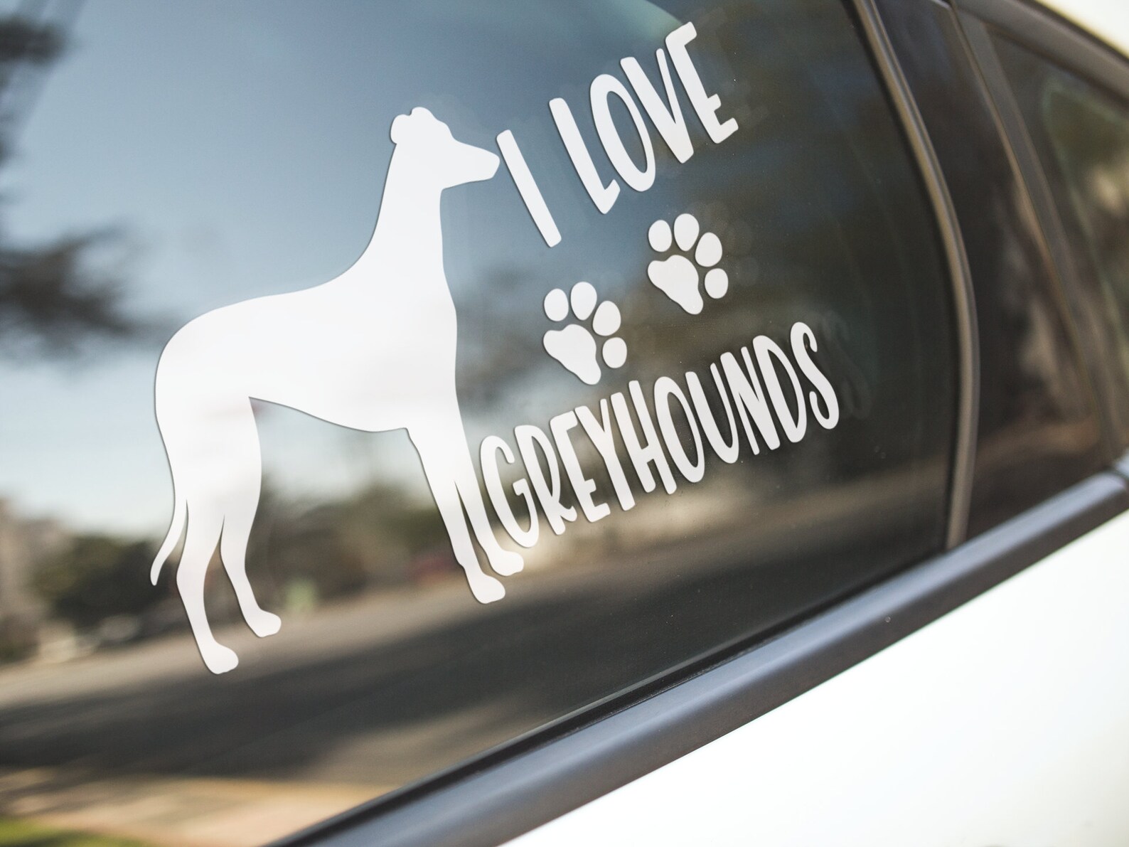 Greyhound Dog Car Sticker Decal Greyhounds | Etsy