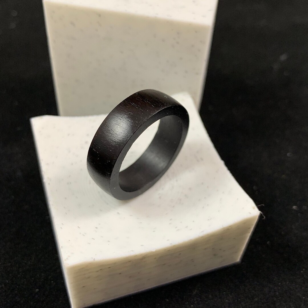 African Blackwood Wood Ring Traditional Custom Handmade - Etsy