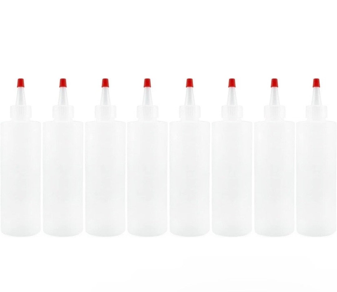 8 Oz Plastic Squeeze Bottles W/ Spout Yorker Caps, Food Grade | for ...