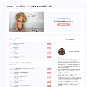 Online Course 'momo' - Create a Movable Doll - ENGLISH VERSION - Etsy