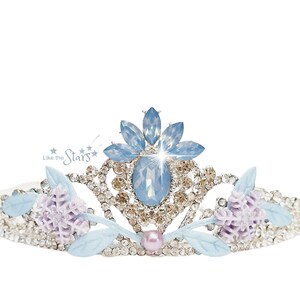 Elsa Frozen 2 Blue Dress Tiara Crown, Elsa Snowflake Crown, Elsa Tiara ...