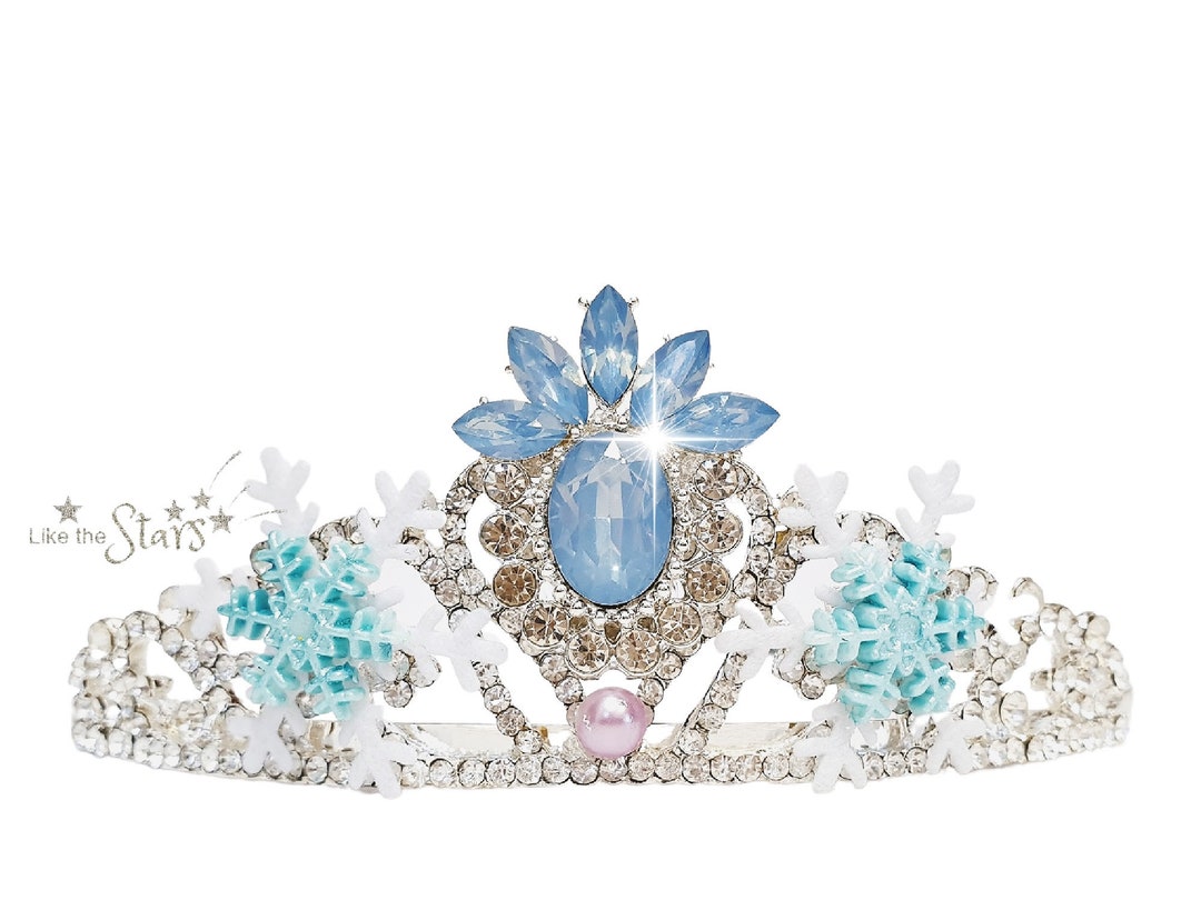 Elsa Frozen 2 Blue Dress Crown Tiara, Elsa Snowflake Crown, Elsa Tiara ...
