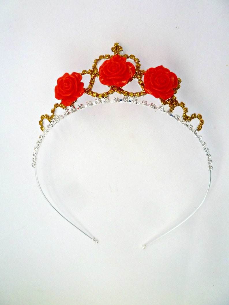 Princess Belle Rose Gold Tiaraprincess Belle Gold Tiarabelle - Etsy