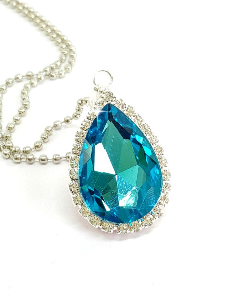 FROZEN ELSA Crystal Charm Necklace Queen Elsa Necklace | Etsy