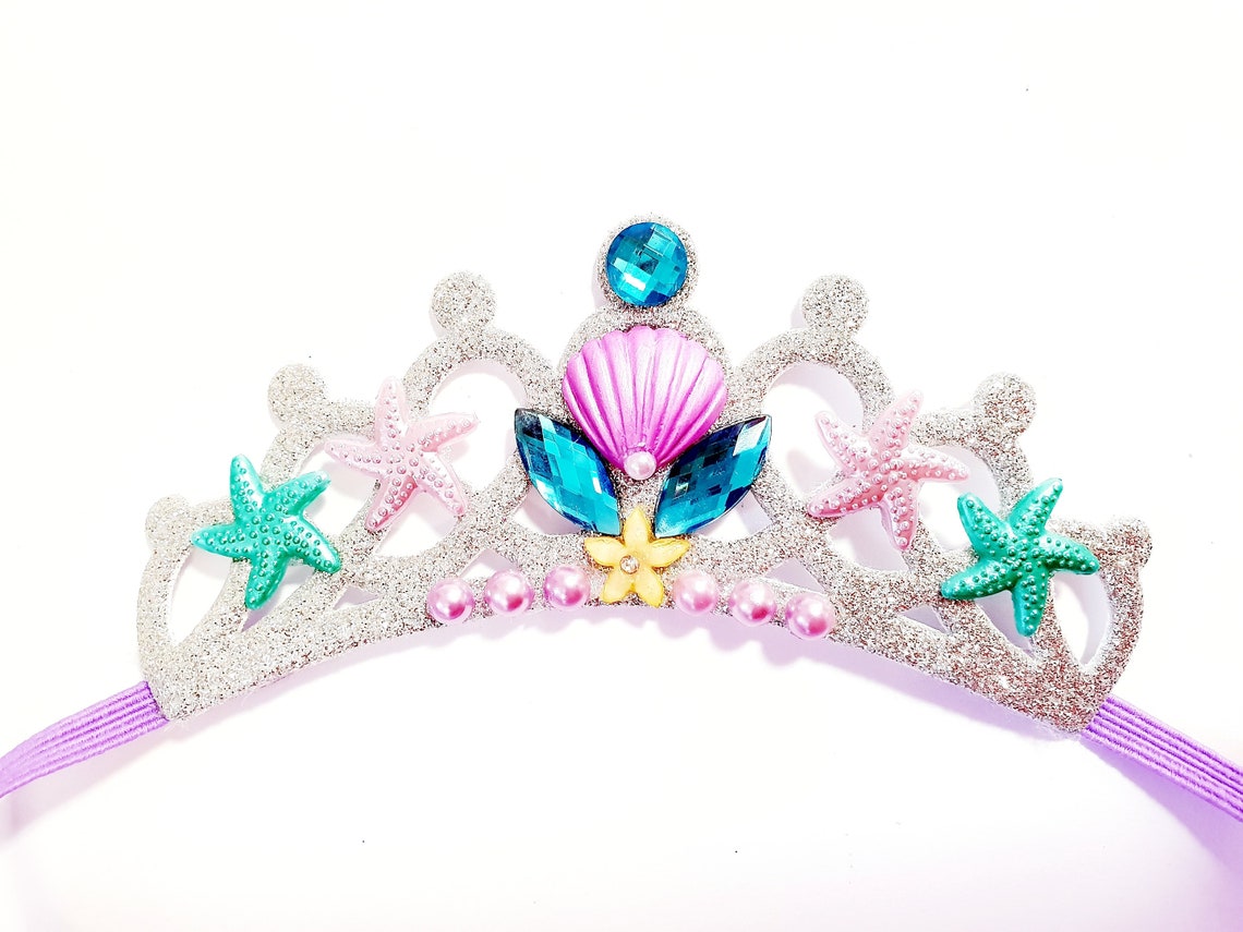 Mermaid Tiara, Mermaid Crown, Baby Elastic Mermaid Crown, Toddler ...
