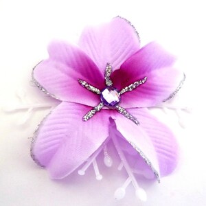 Frozen Fever Elsa Purple Hair Flower, Elsa Purple Flower Hair Clip With ...