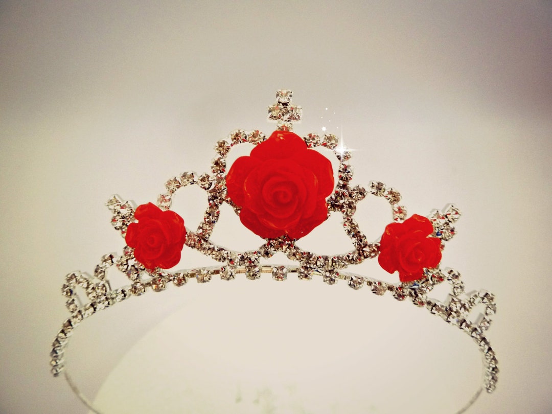 The Princess Belle Crown, Red Rose Princess Belle Tiara, Princess Belle ...