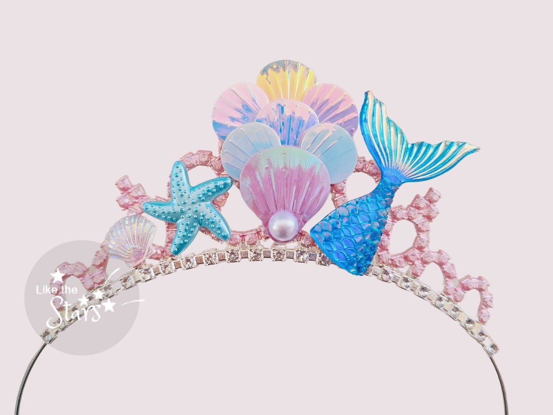 Iridescent Shimmering Mermaid Scale Crown, Mermaid Birthday Head Band ...