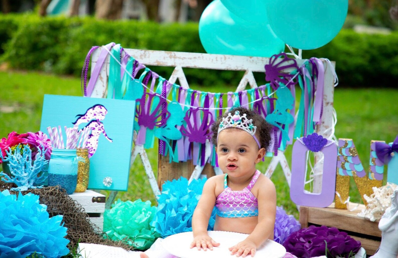 Mermaid Tiara, Mermaid Crown, Baby Elastic Mermaid Crown, Toddler ...