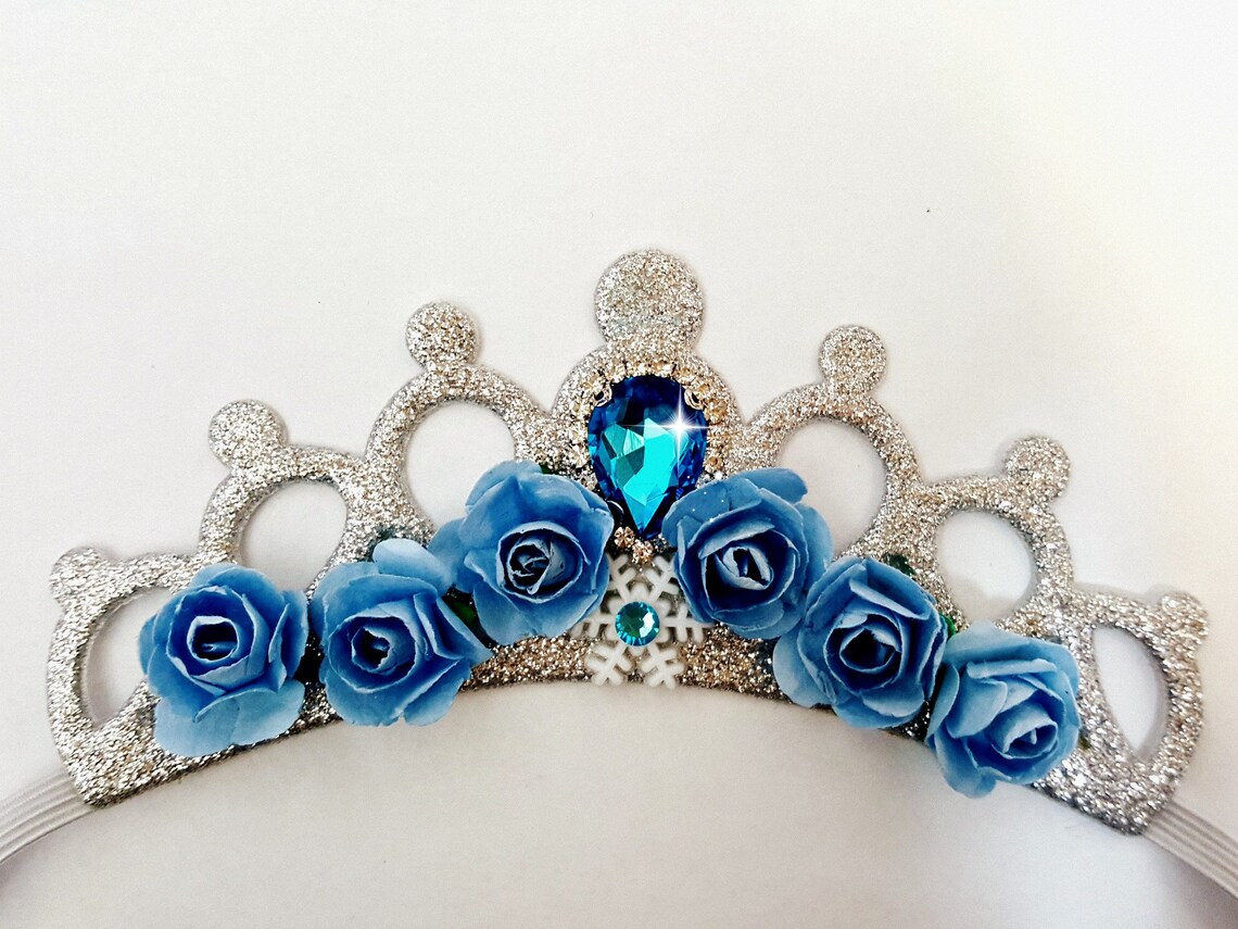 Elsa Crown Birthday Flowers Crown Frozen Crown Headband | Etsy