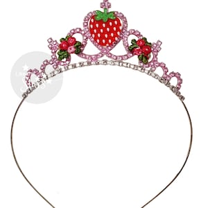 Brabus Strawberry Crown First 1st Birthday Tiara Headband, Berry First ...