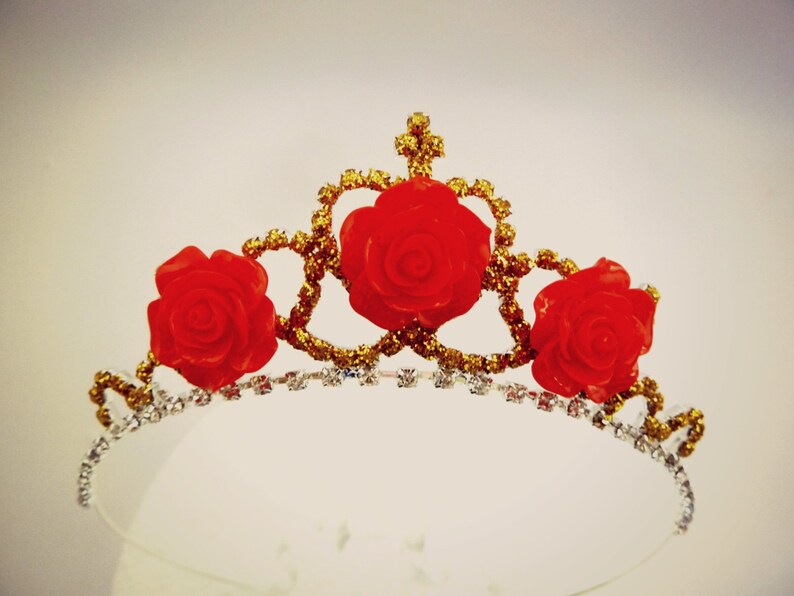 Princess Belle Rose Gold Tiaraprincess Belle Gold Tiarabelle - Etsy