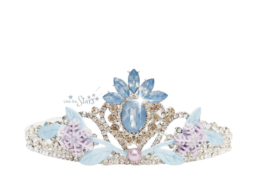 Elsa Frozen 2 Blue Dress Tiara Crown, Elsa Snowflake Crown, Elsa Tiara ...