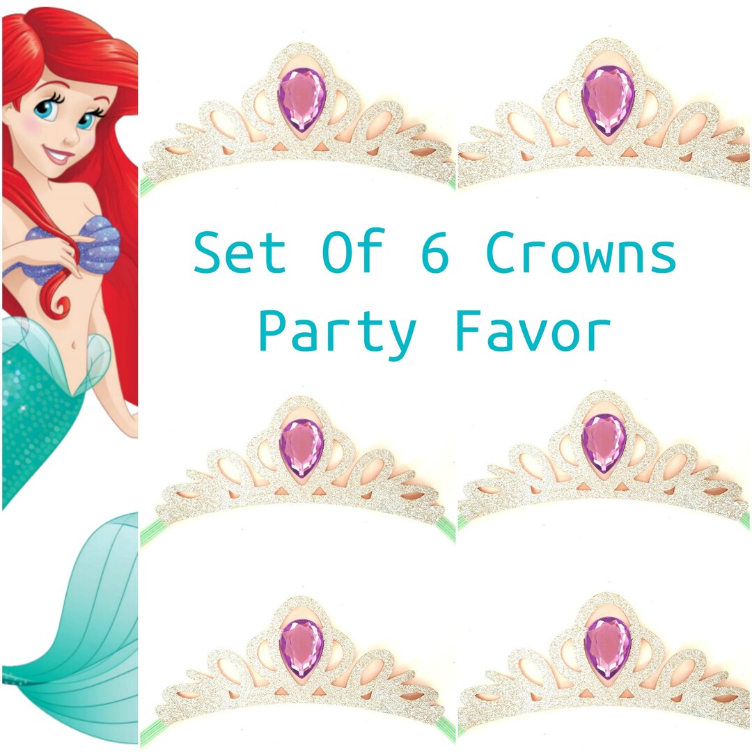 Princess Ariel Party Favor, Mermaid Party Favor, Mermaid Party Crowns ...