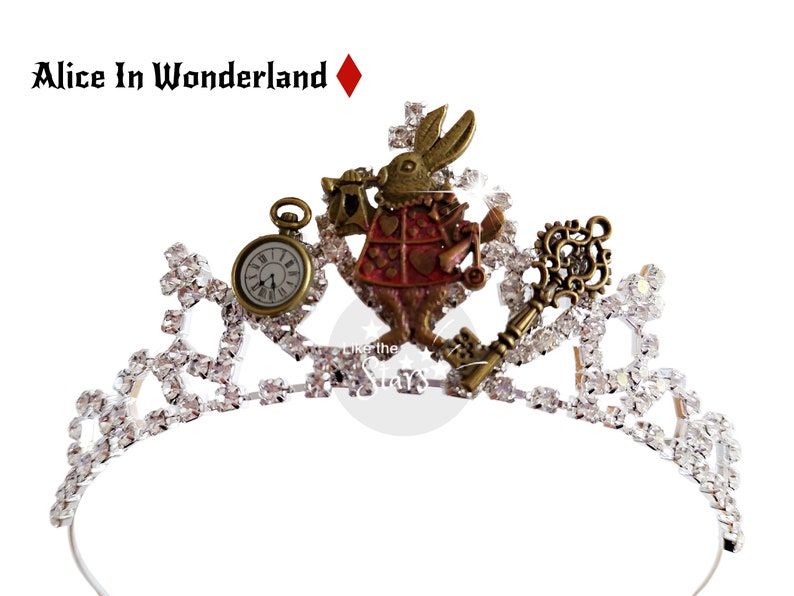 Alice in Wonderland Crown ,alice in Wonderland Tiara, Jeweled With ...