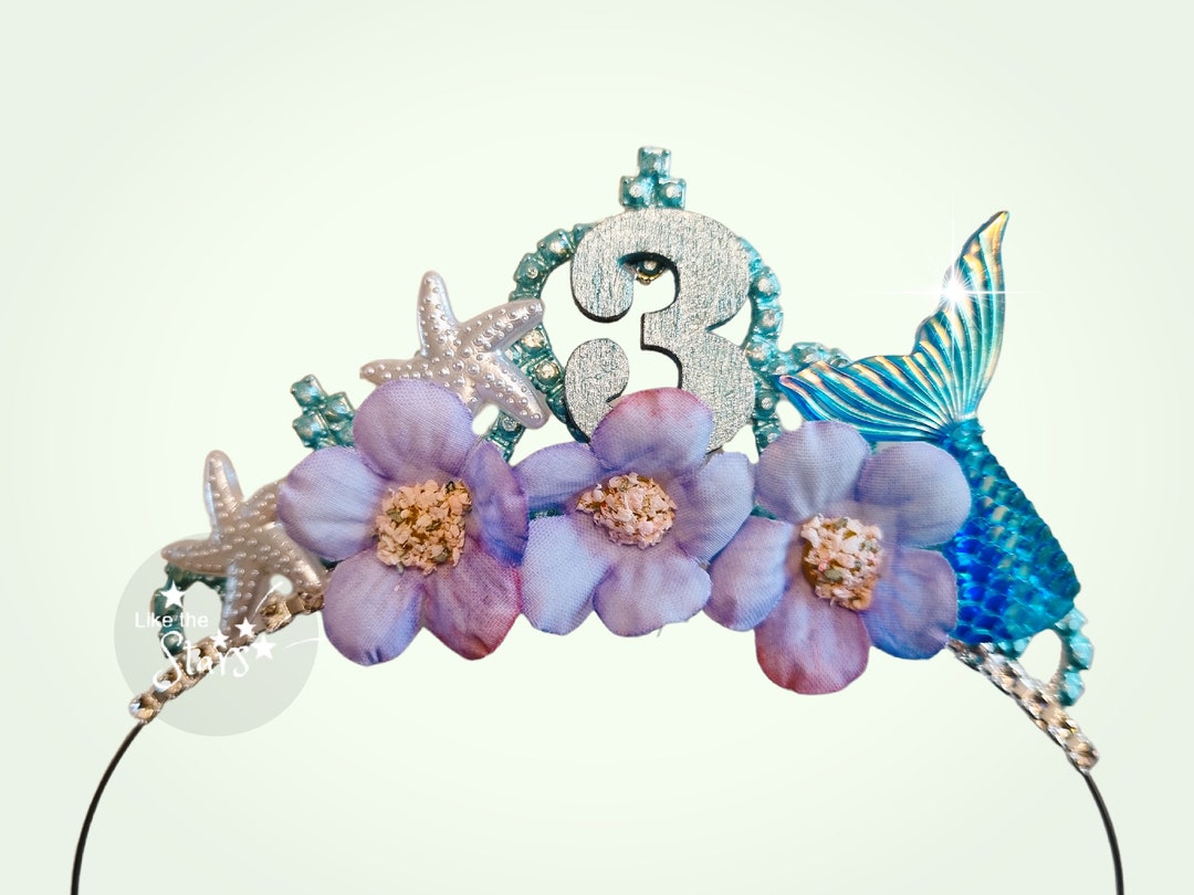 Mermaid Crown, Mermaid Tiara, Beach Birthday Crown, Mermaid Headband ...