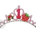 Brabus Strawberry Crown First 1st Birthday Tiara Headband, Berry First ...