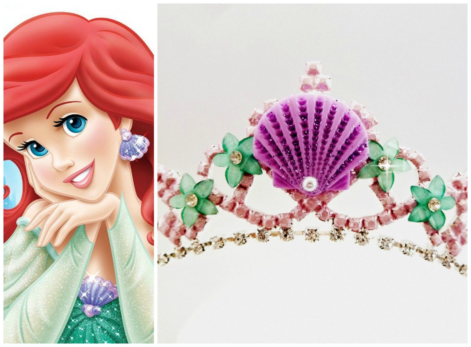 Mermaid Tiara Mermaid Sea Shell & Flower Crown Mermaid - Etsy