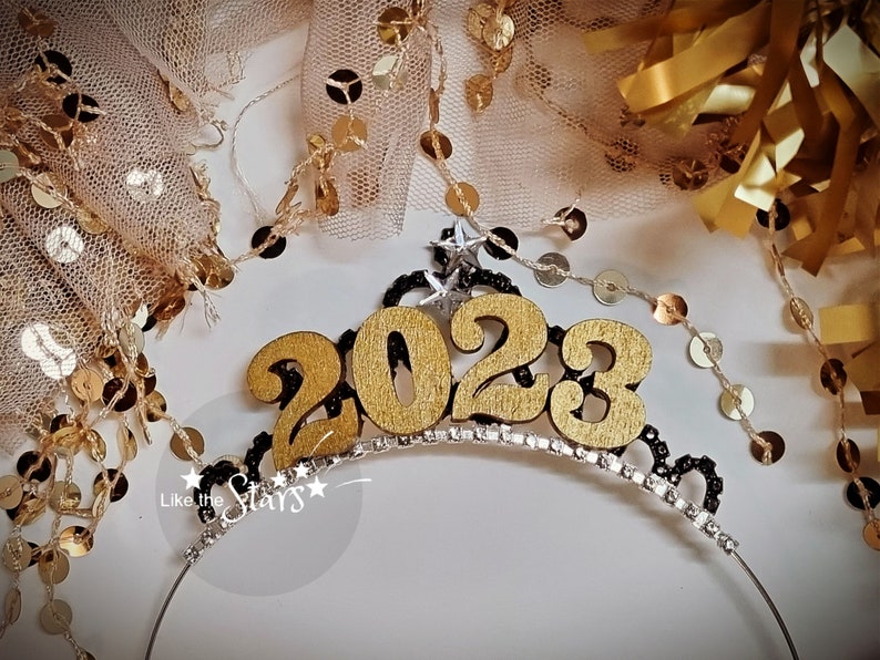 2023 Crown New Years Eve Crown Happy New Year Party New Year - Etsy