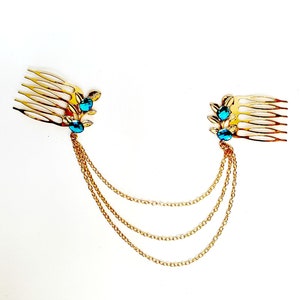 Jasmine Aladdin Gold Leaf Hair Chain jasmine Aladdin Hair - Etsy