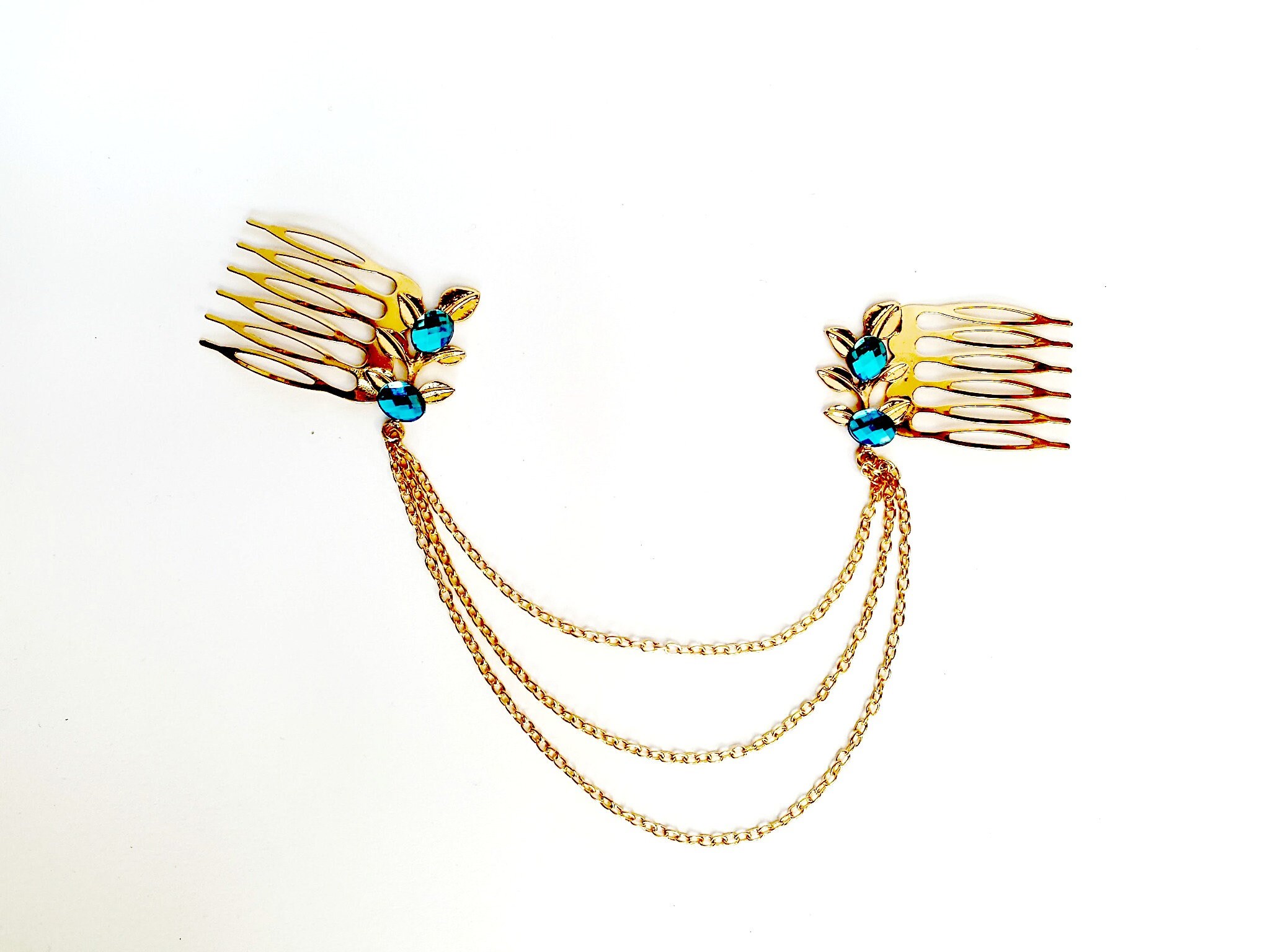 Jasmine Aladdin Gold Leaf Hair Chain Jasmine Aladdin Hair | Etsy