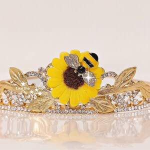 The First Beeday Crown, Bee Crown Fit Girls & Women Queen Bee Tiara ...
