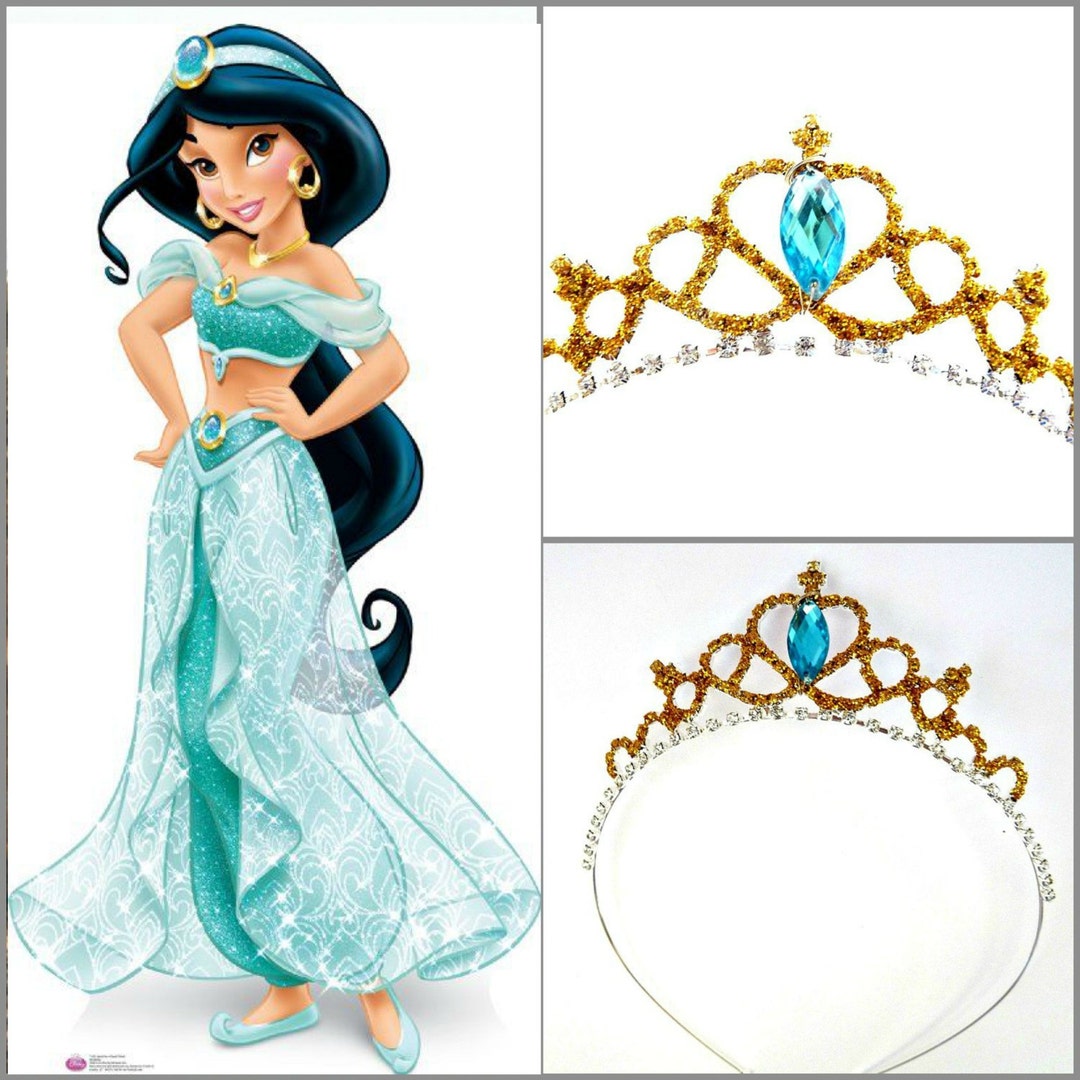 Princess Jasmine GOLD CROWN Princess Jasmine Gold Rhinestone - Etsy