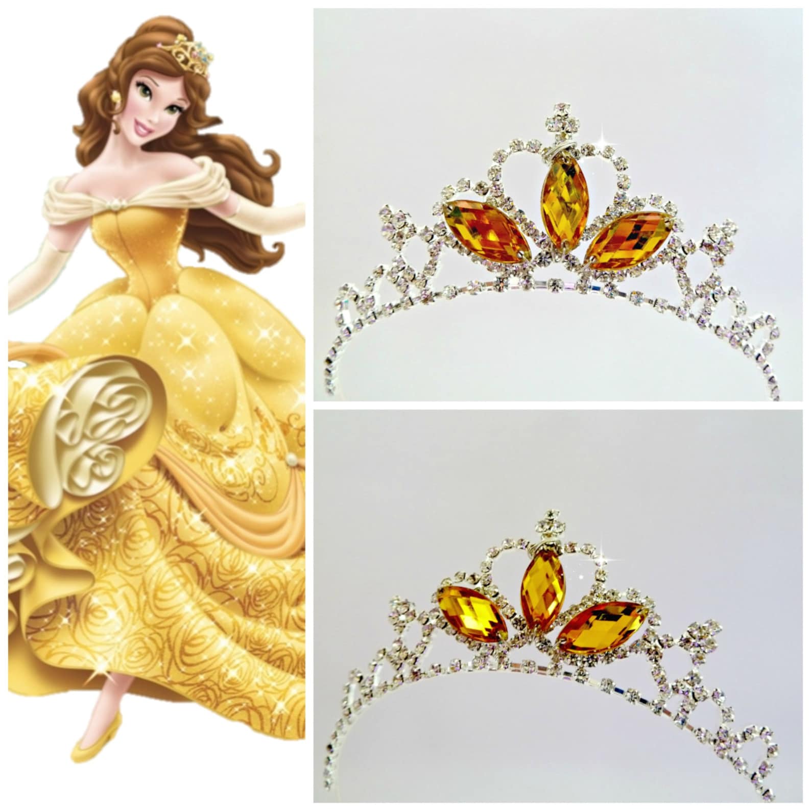 PRINCESS BELLE CROWN the Beauty and the Beast Belle Crown - Etsy