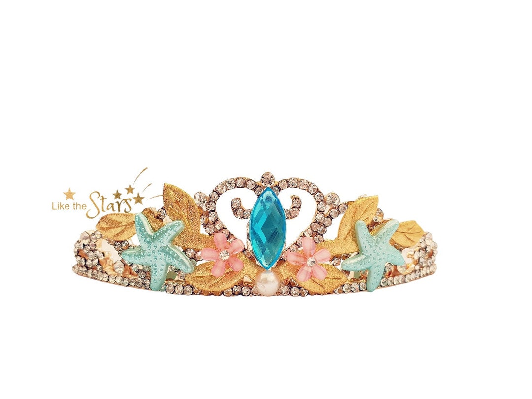 Mermaid Crown Fits Mermaid Birthday Outfit, Mermaid Photo Prop, Gold ...