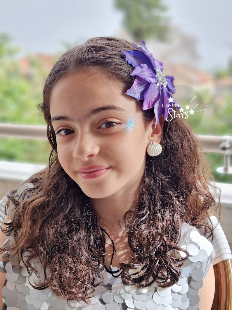 New Princess Ariel Flower the Little Mermaid Purple Big Sea - Etsy