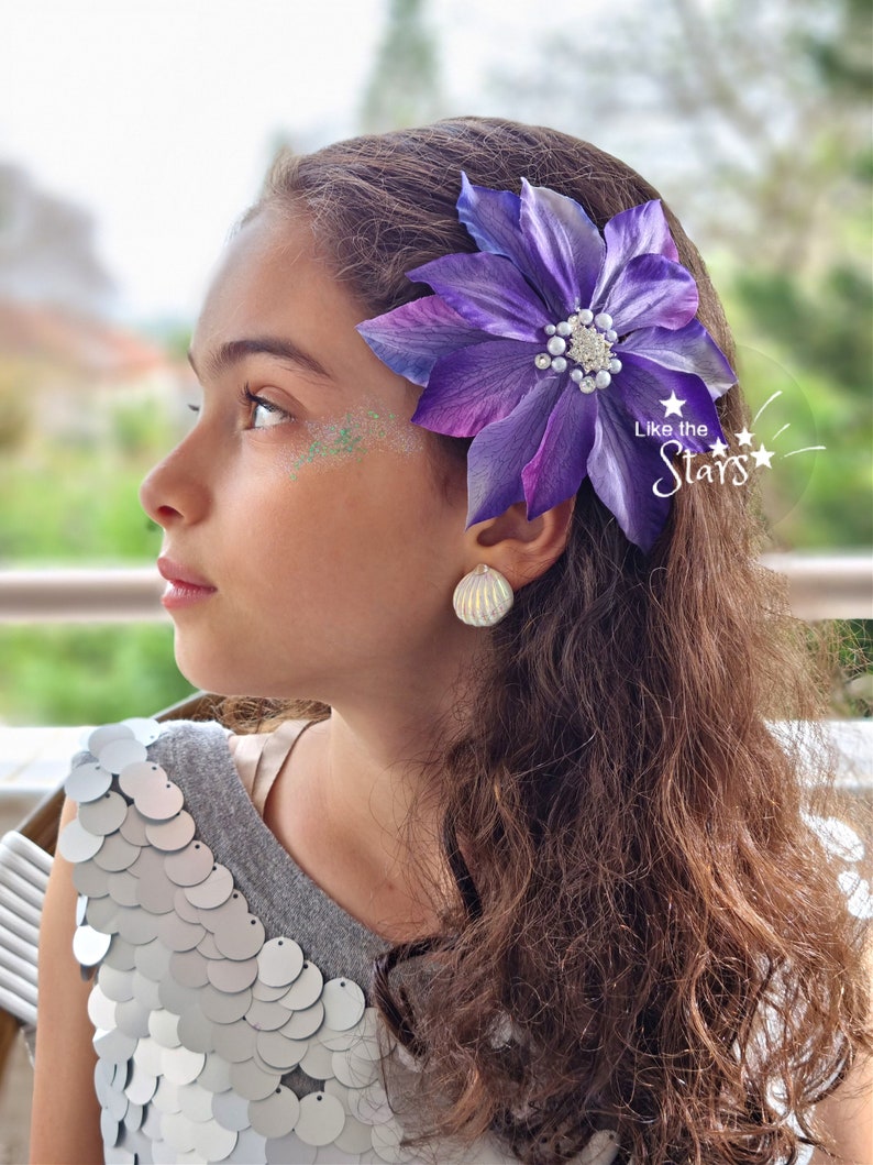 New Princess Ariel Flower the Little Mermaid Purple Big Sea - Etsy