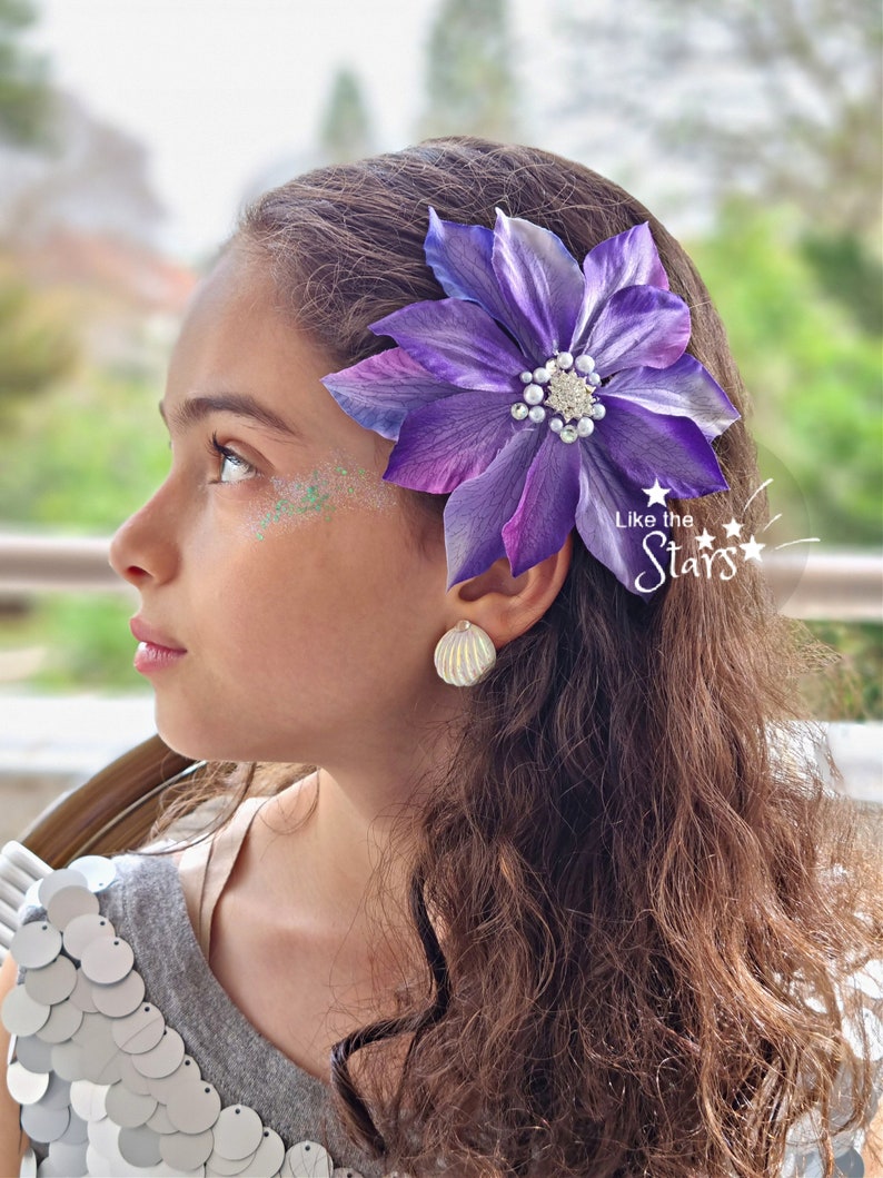 New Princess Ariel Flower the Little Mermaid Purple Big Sea - Etsy