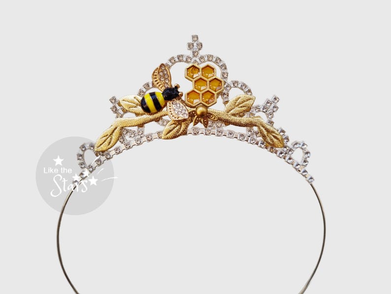Queen Bumble Bee Birthday Party Crown, Bee Costume Tiara Headband ...