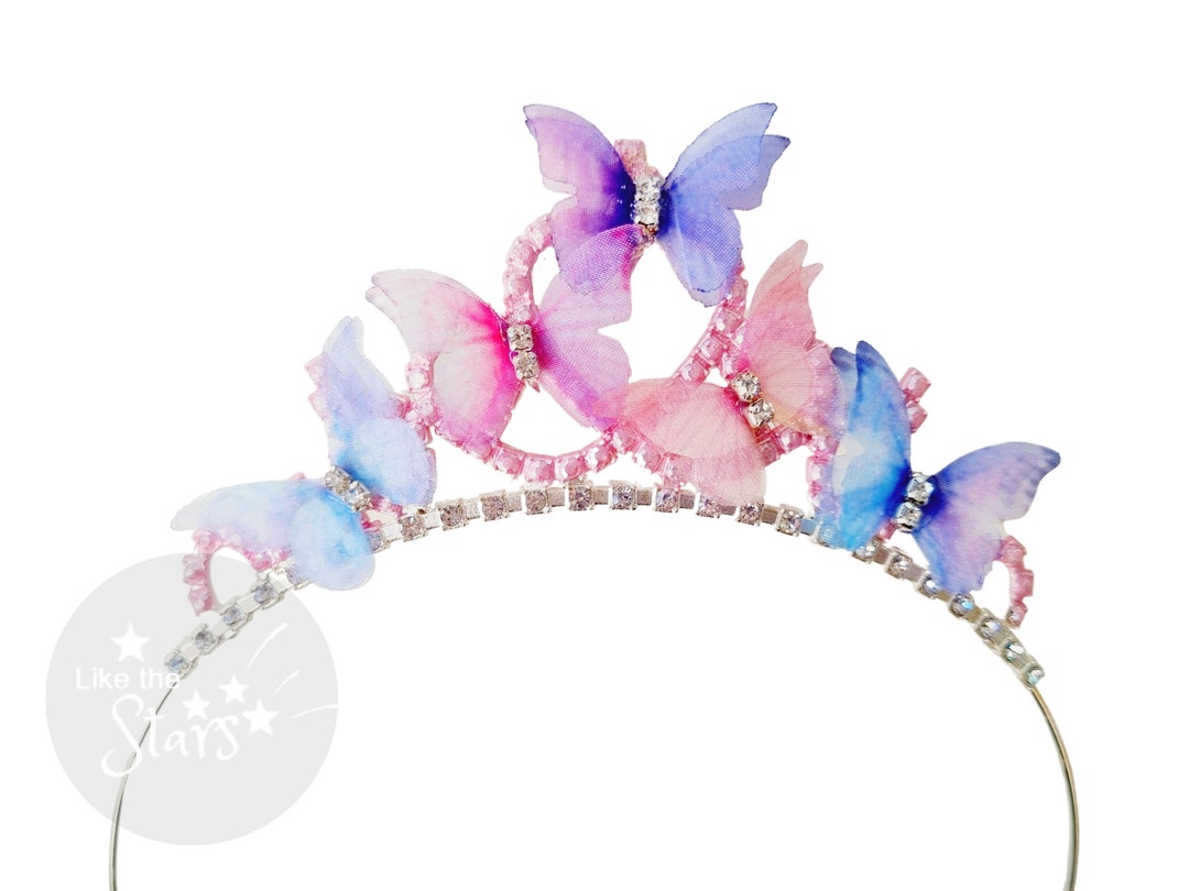 NEW Pastel Fairy Birthday Butterfly Crown Headband Tiara, Girls Gift - Etsy