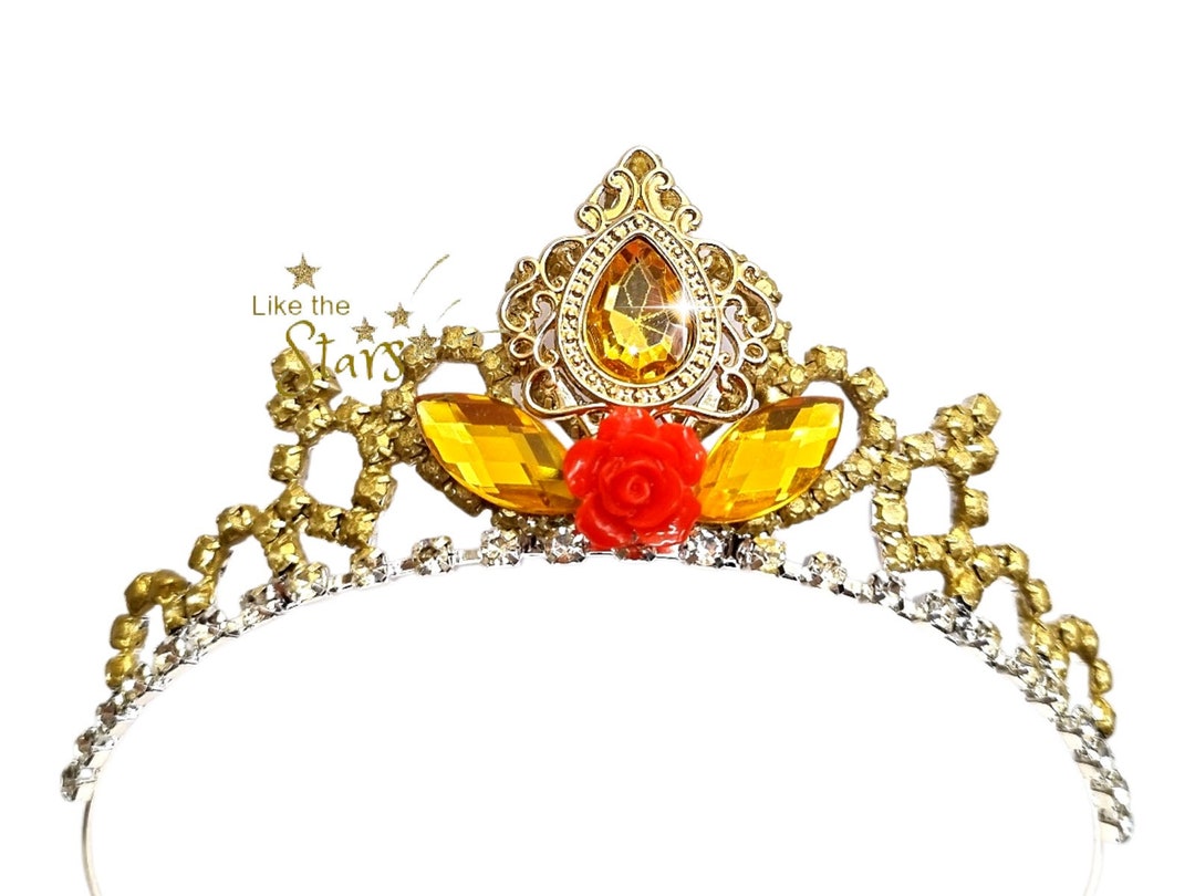 Princess Belle Crown Headband, Princess Belle Tiara, Princess Belle ...