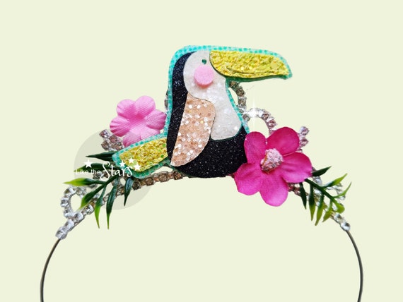 Tropical Toucan Bird Crown Parrot Tiara Beach Tropical - Etsy