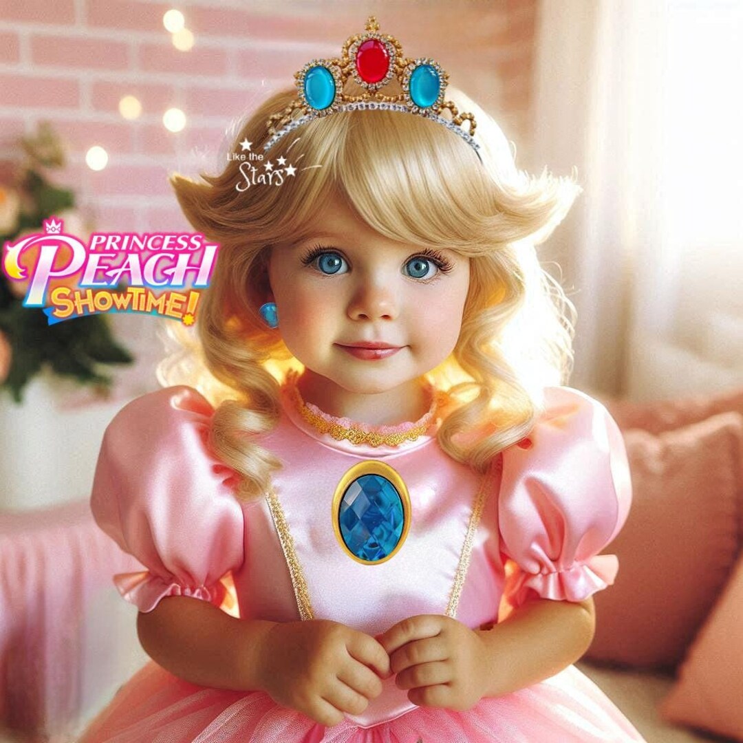 Minimalist Princess Peach Crown Headband Earrings Super Mario Bros ...