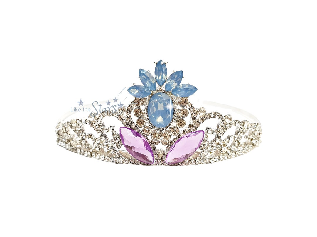 Blue & Purple Princess Rhinestone Crown, Princess Tiara, Birthday Girl ...