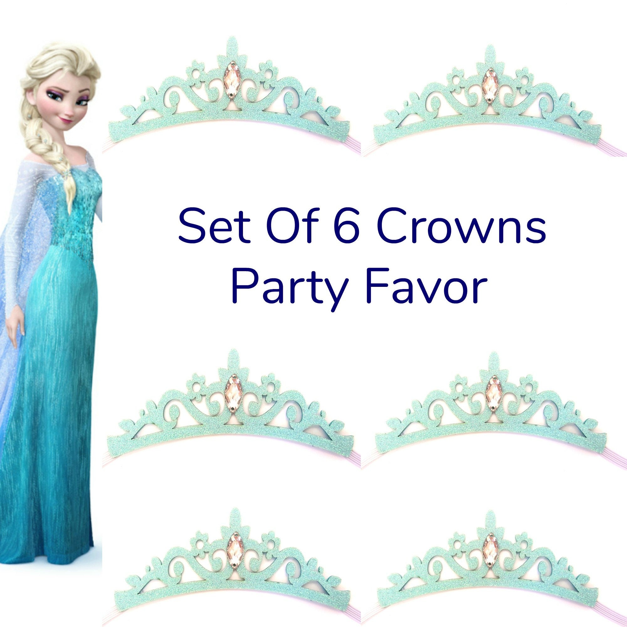 Princess Party Favor Tiara Princess Party Princess Birthday Party PRINCESS Crowns PARTY FAVORS Crowns Party Favors elsa Elastic Crown Etsy UK