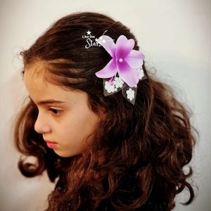 The Isabella Madrigal Purple Flower Hair Clip, Encanto Head Flower ...