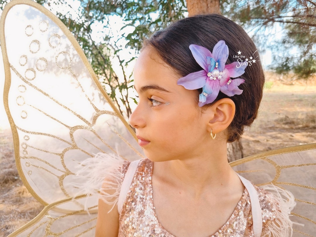 The Encanto Butterfly Flower Isabella Madrigal Purple Flower Hair Clip ...