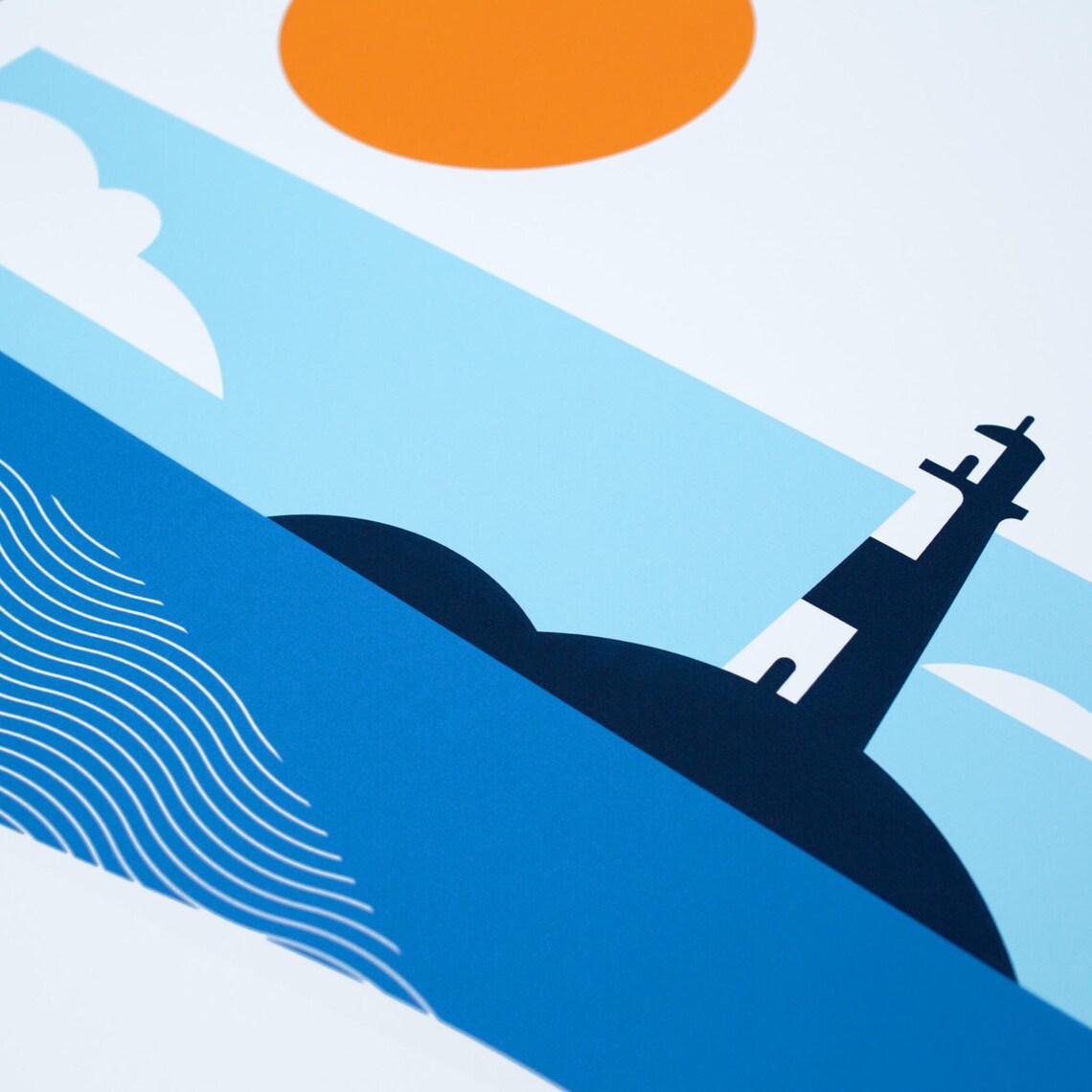 Lighthouse A2 Limited Edition Screen Print, Hand-printed in 4 Colours ...