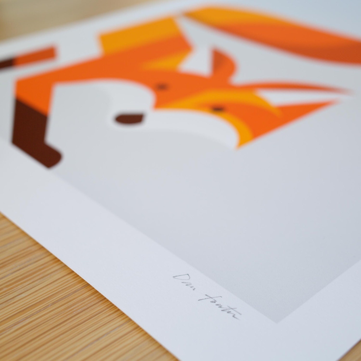 Fox A2 Limited Edition Screen Print, Hand-printed in 4 Colours - Etsy