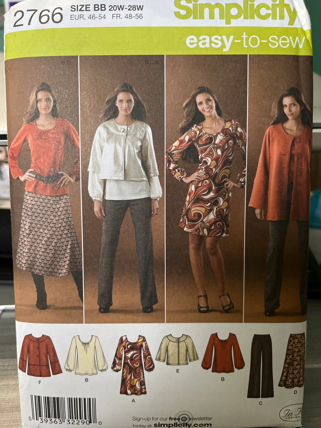 Simplicity Pattern 2766 Size 20W-28W - Etsy