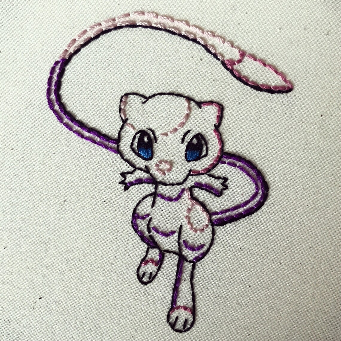 Mew. Pokemon. 6 Hoop Art. Pokemon Go. Hand Embroidery. | Etsy