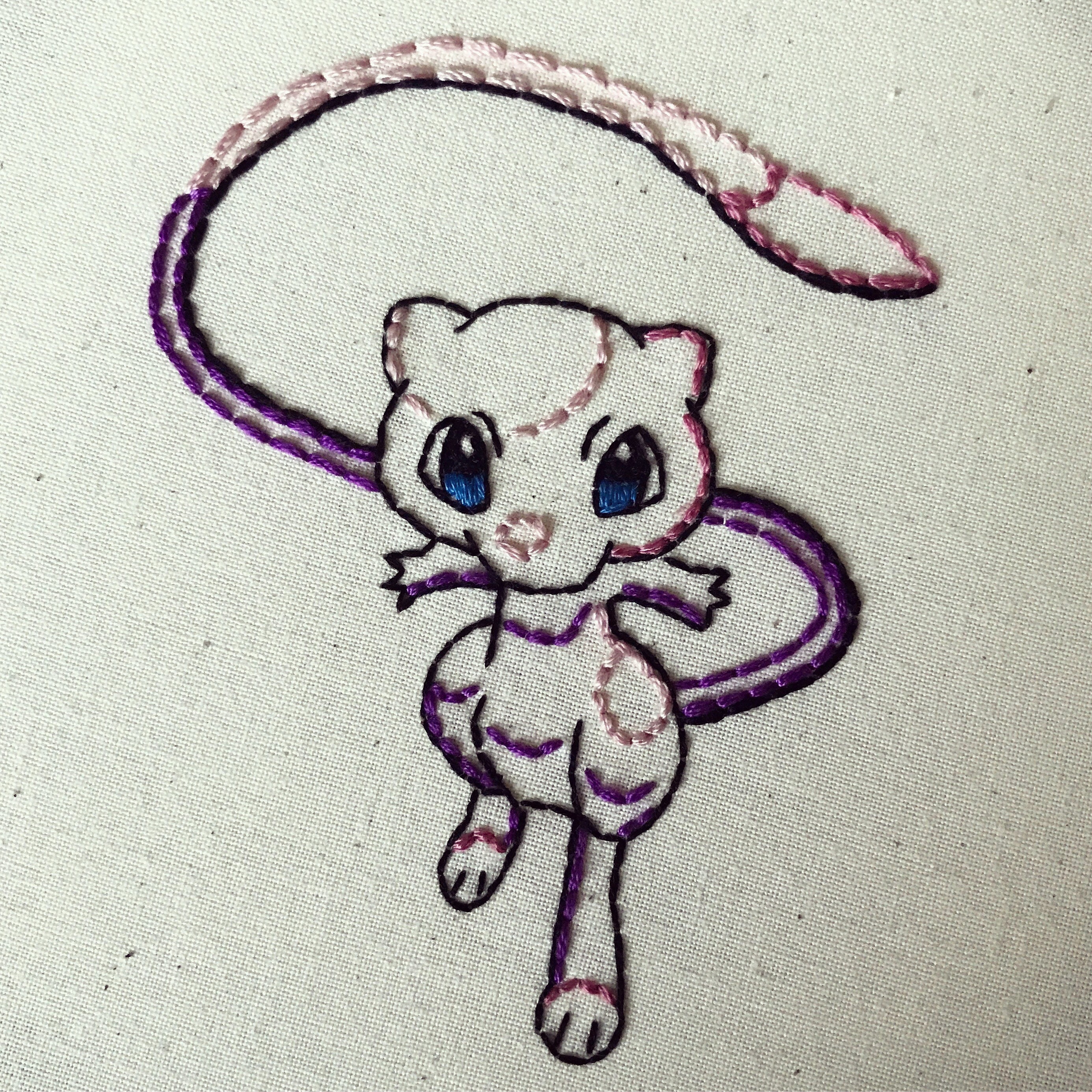Mew. Pokemon. 6 Hoop Art. Pokemon Go. Hand Embroidery. - Etsy UK