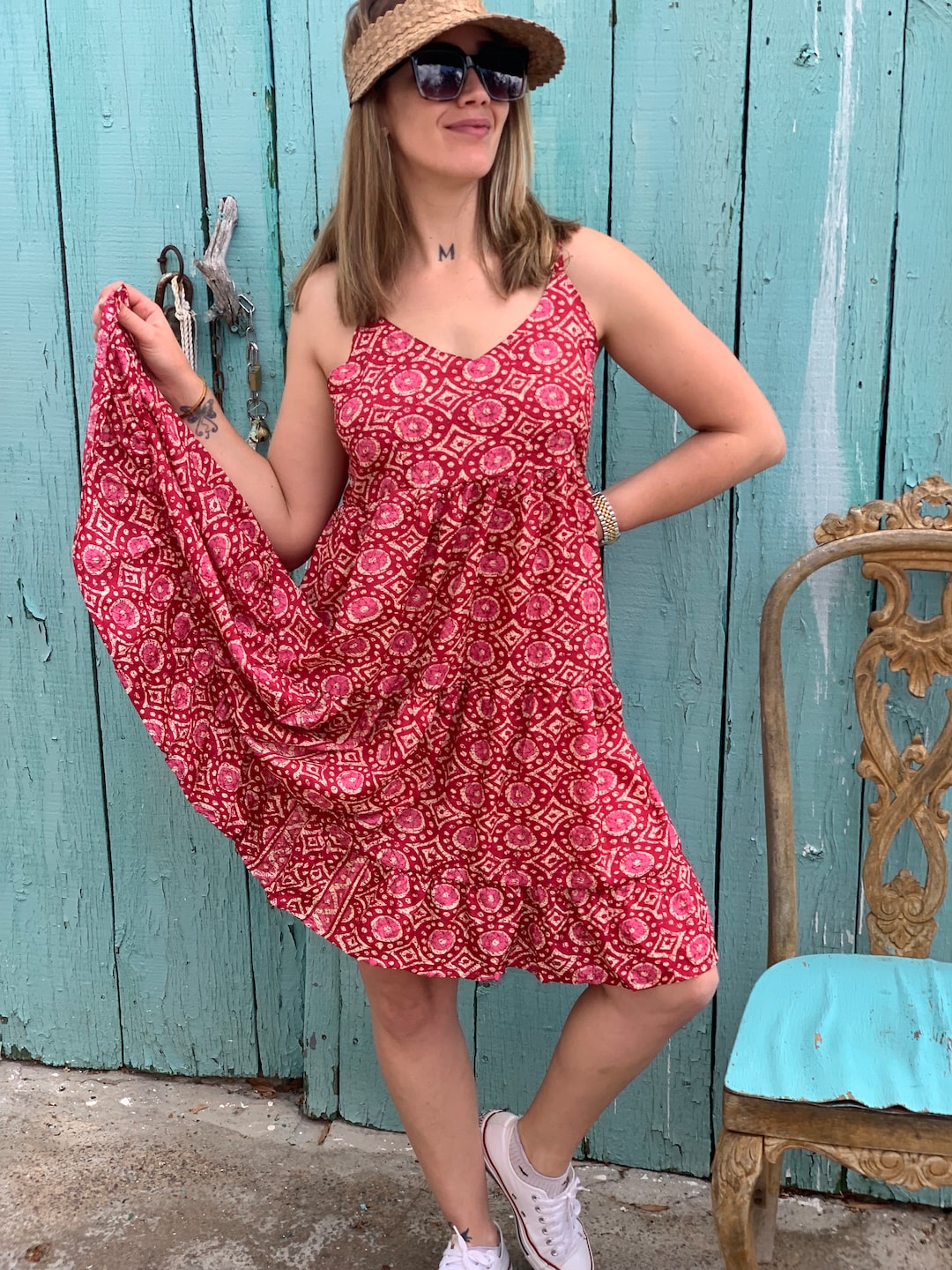 Sexy Red Open Back Ibiza Sundress in Silky Black , Beachwear, Short ...